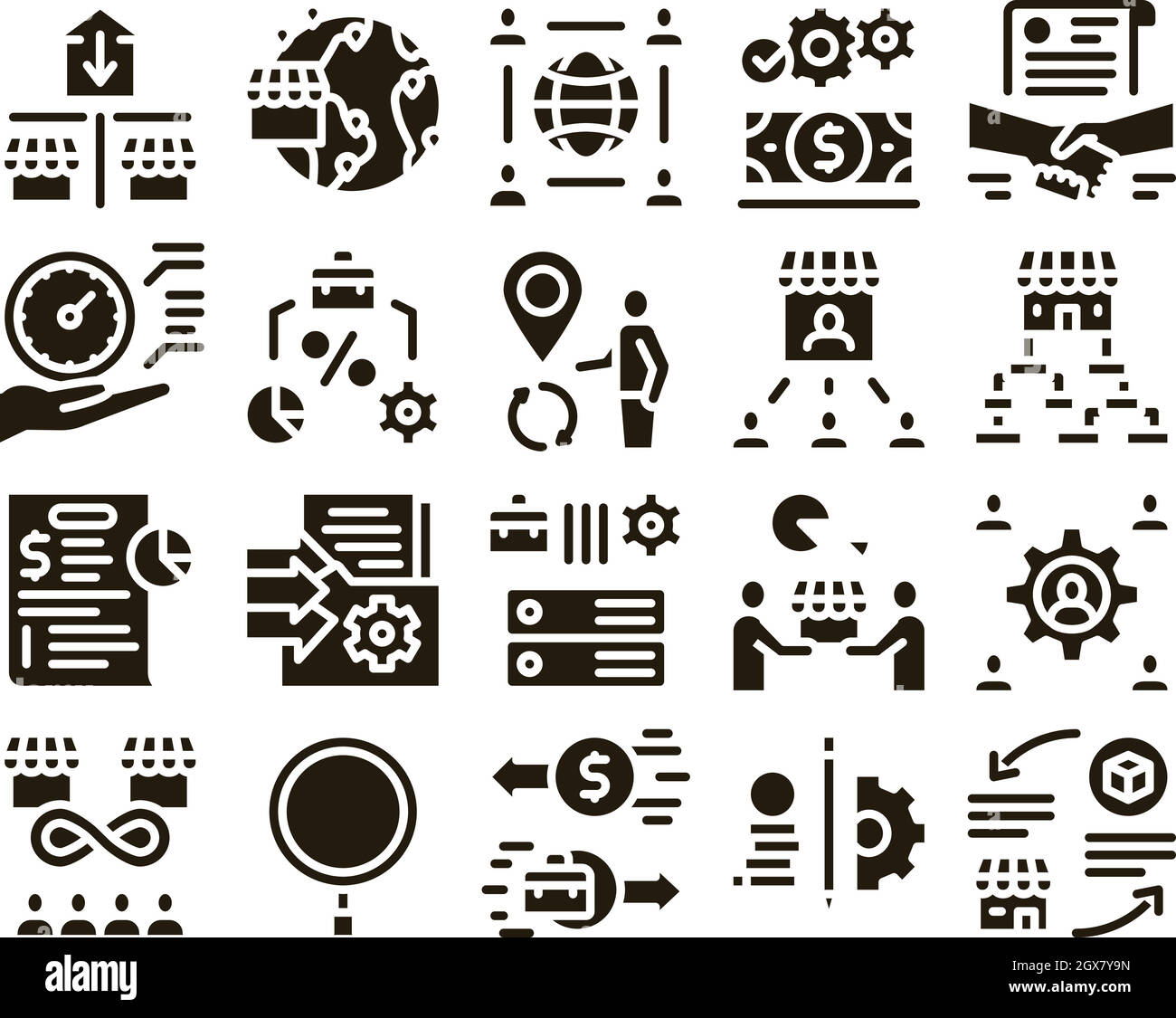 Leadership glyph icon development Cut Out Stock Images & Pictures - Alamy