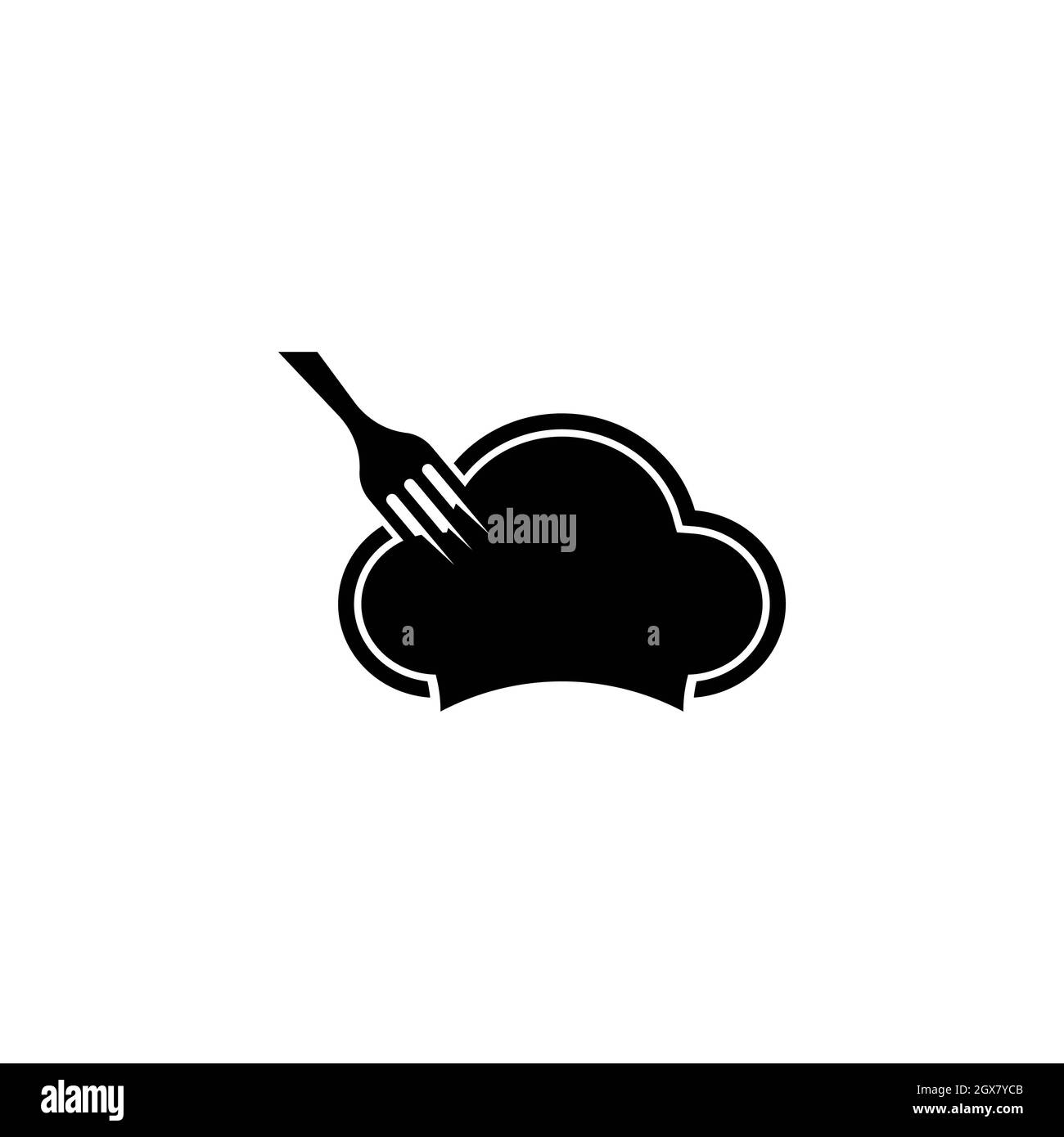 Isolated vector logo catering Black and White Stock Photos & Images - Alamy