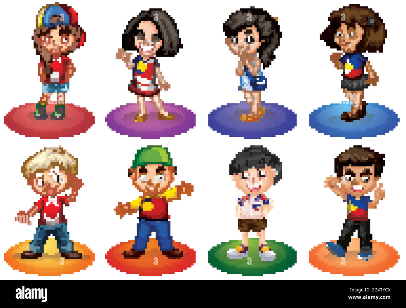 Many kids from different places Stock Vector Image & Art - Alamy