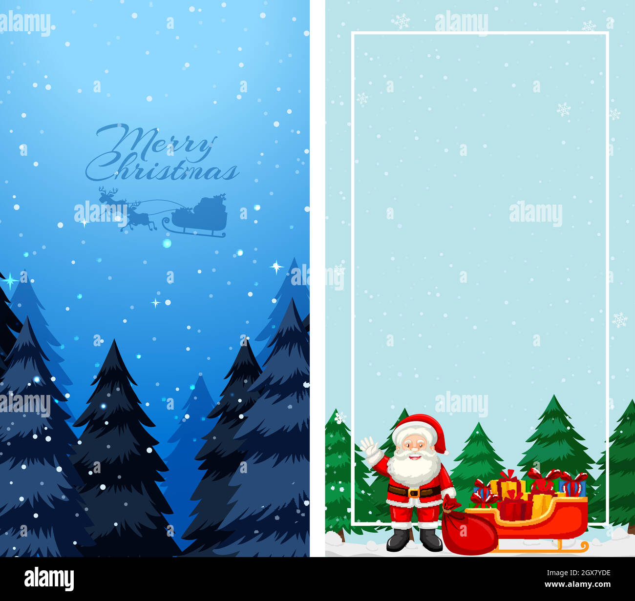 Christmas theme snow scene Stock Vector Images - Alamy