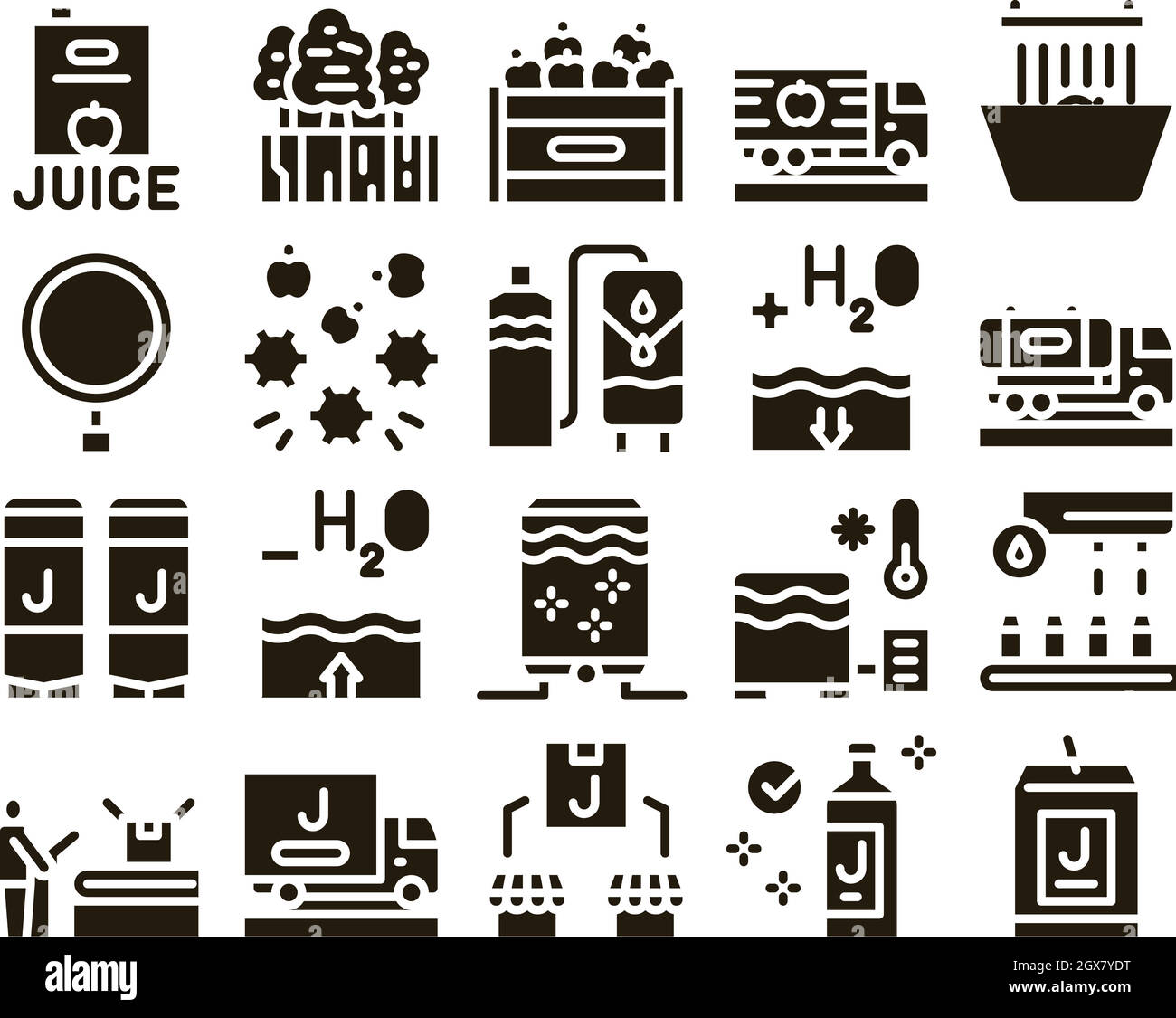 Juice factory production Cut Out Stock Images & Pictures - Alamy