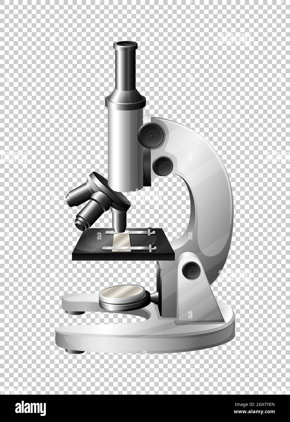 Microscope with three lens Stock Vector Image & Art - Alamy