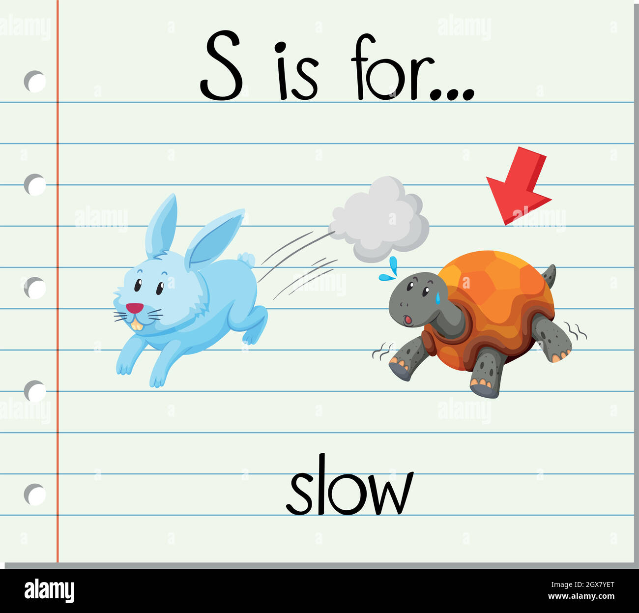 Flashcard letter S is for slow Stock Vector Image & Art - Alamy