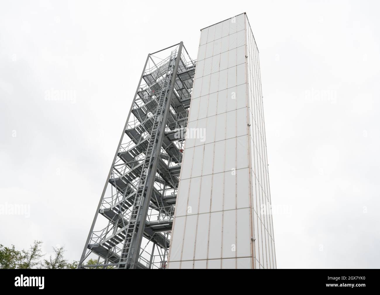 Stuttgart, Germany. 04th Oct, 2021. A twelve-storey and around 37-metre ...