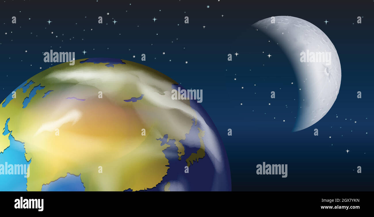View moon Stock Vector Images - Alamy