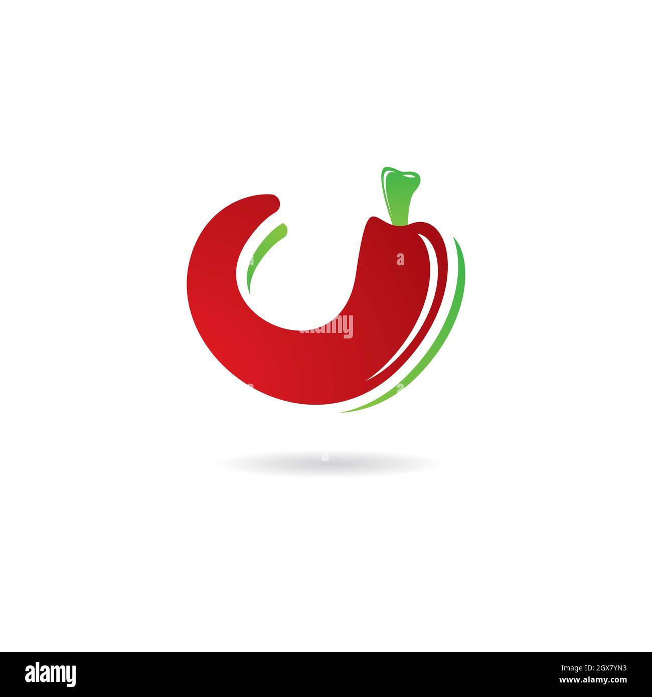 Chili vector logo template design Stock Photo - Alamy
