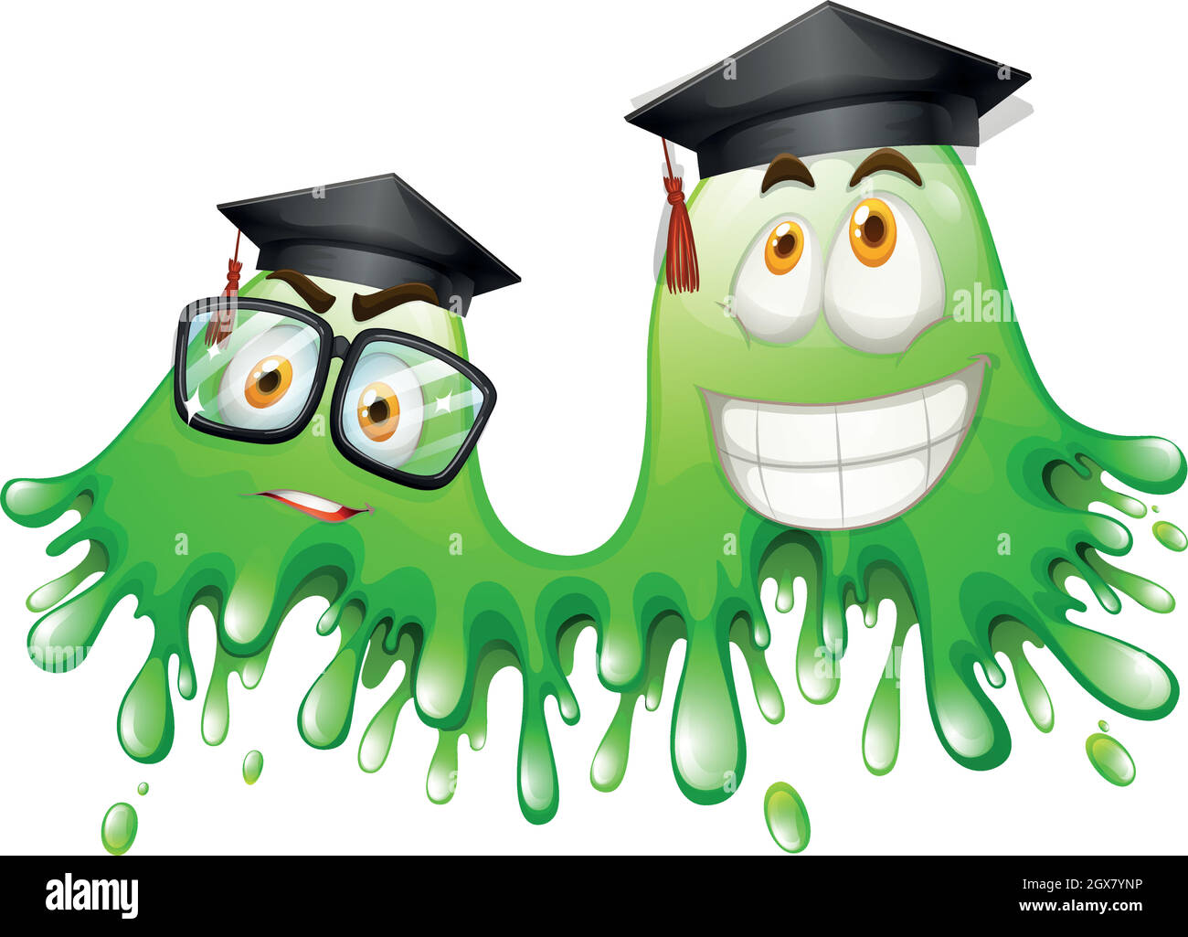Green splash with graduation caps Stock Vector Image & Art - Alamy
