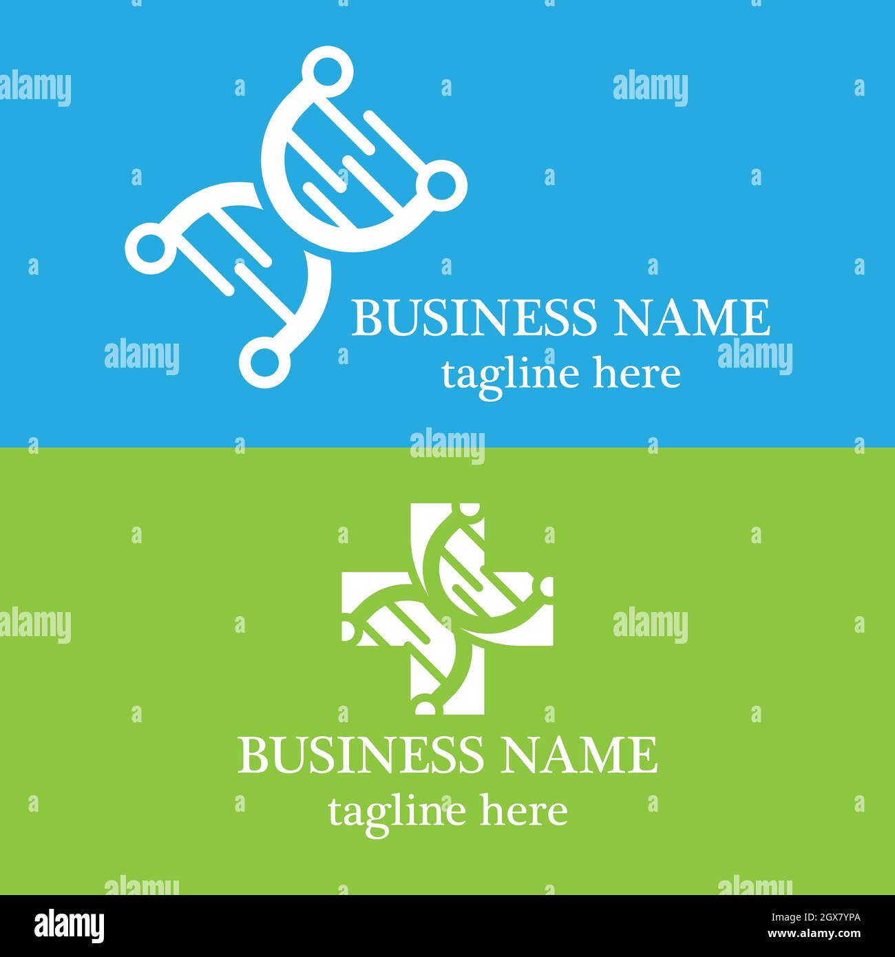 DNA logo template vector icon design Stock Photo - Alamy