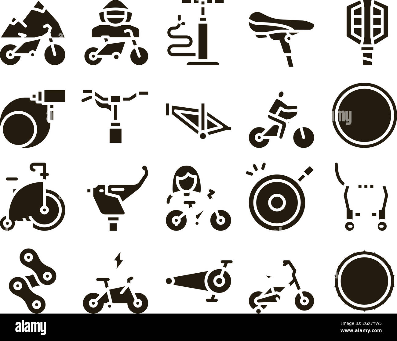 Pictograms of bicycle hi-res stock photography and images - Alamy