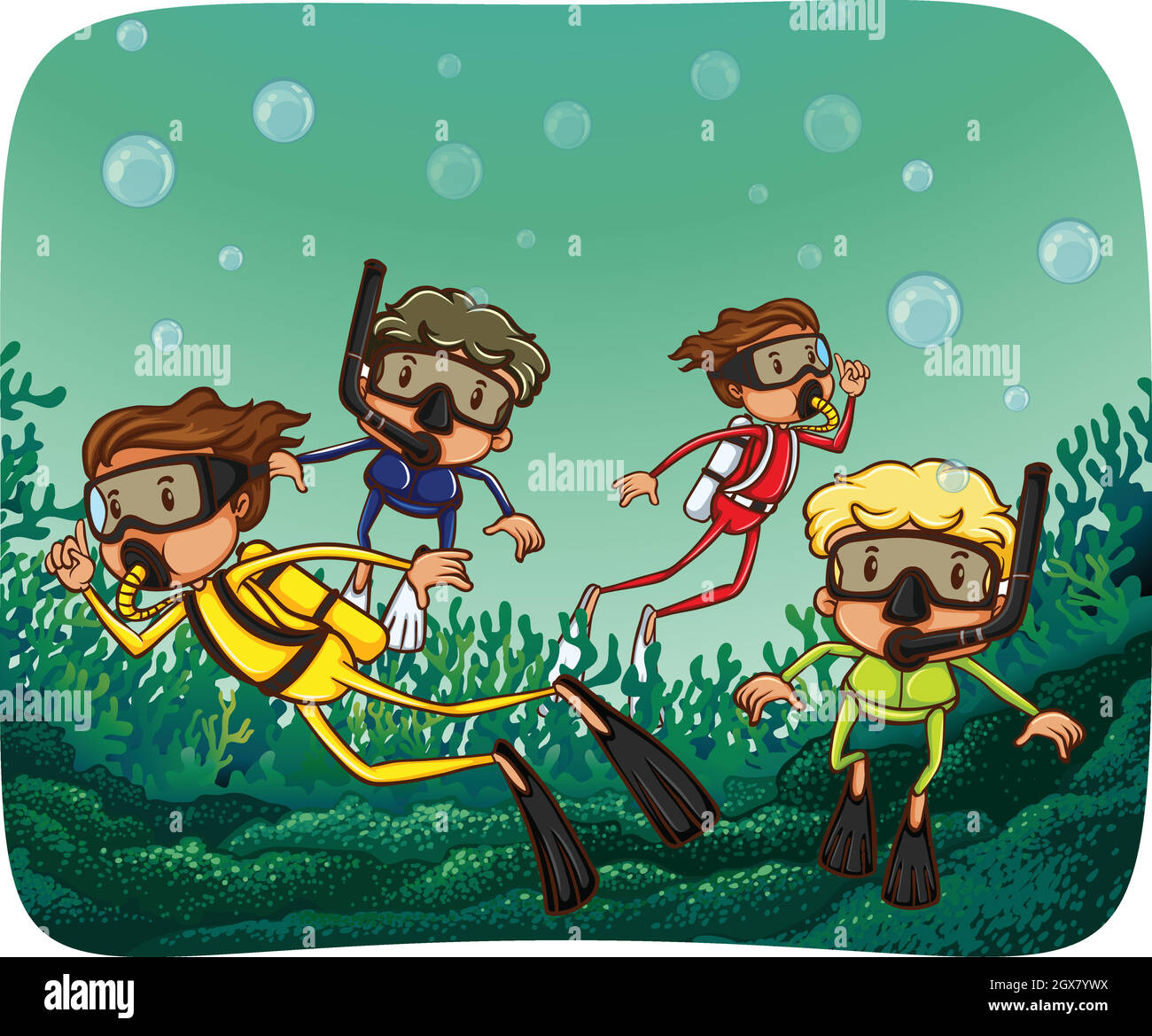 Scuba diving clipart hi-res stock photography and images - Alamy