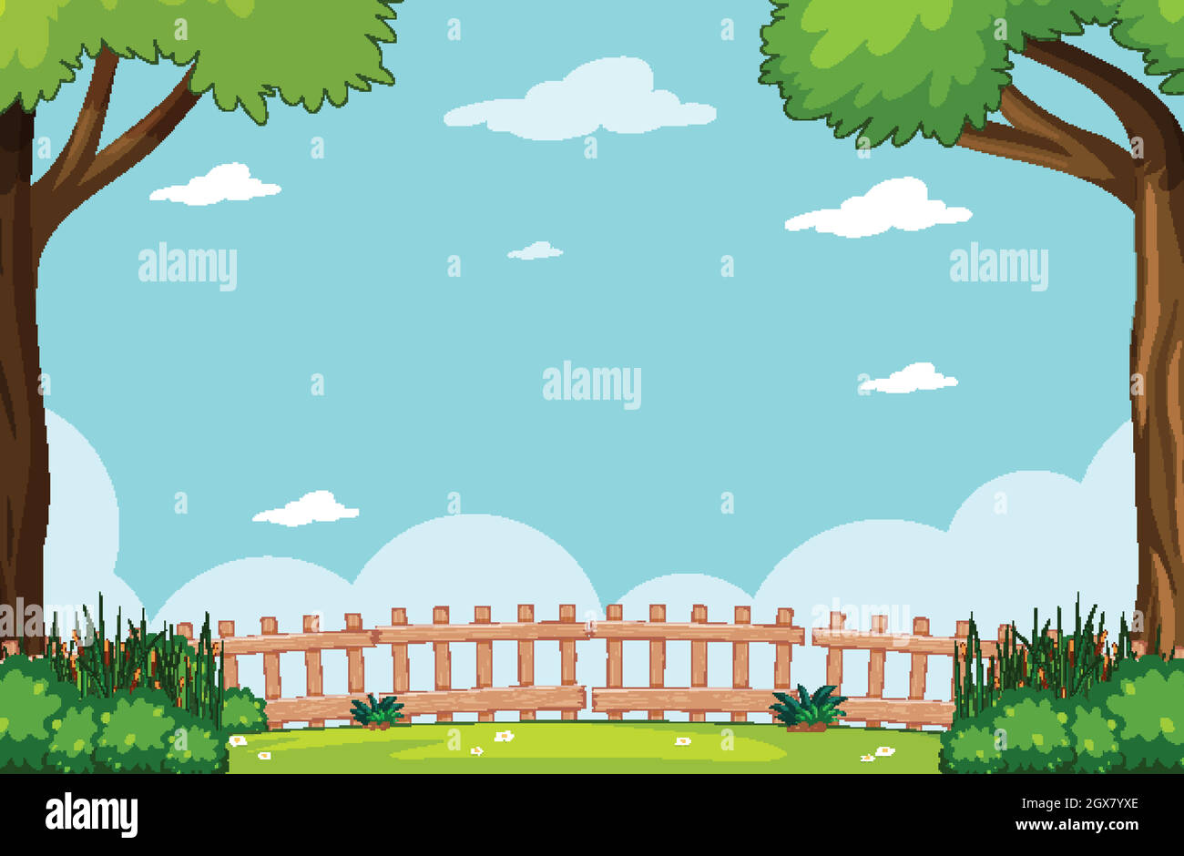 Scene in lake park Stock Vector Images - Alamy