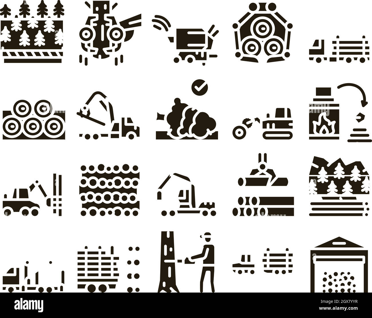 Logging timber Stock Vector Images - Alamy