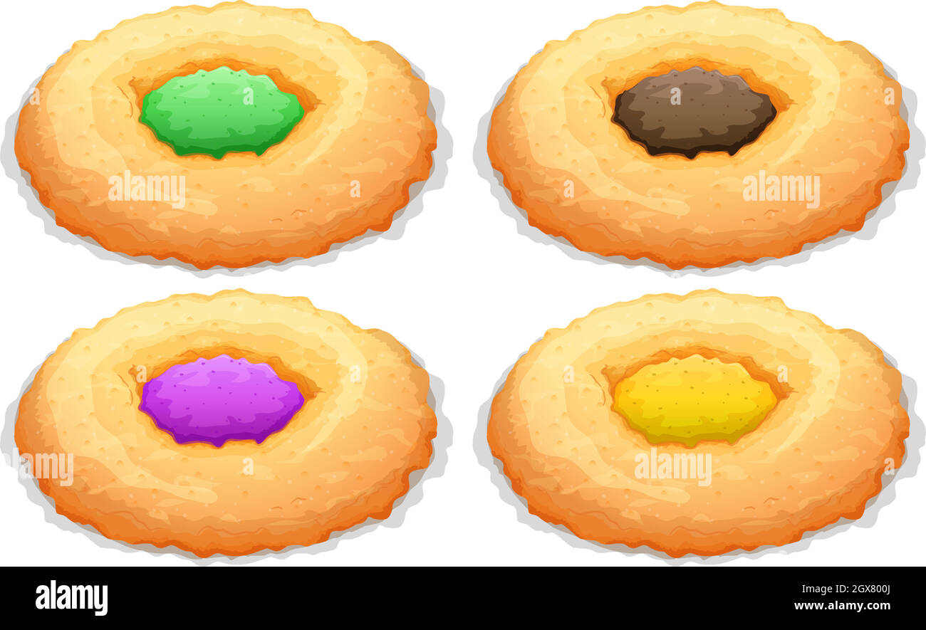 Cookies with color frosting Stock Vector Image & Art - Alamy