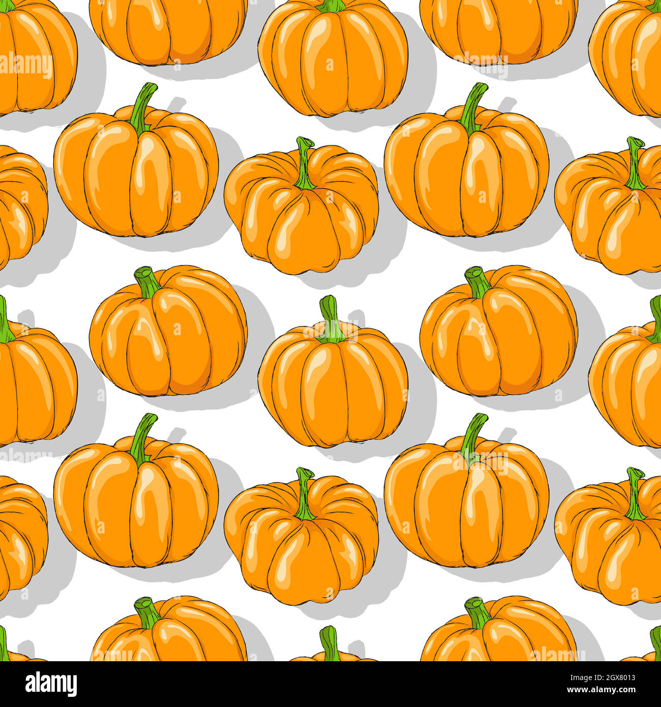 Seamless repeating pattern pumpkins Stock Vector Images - Alamy