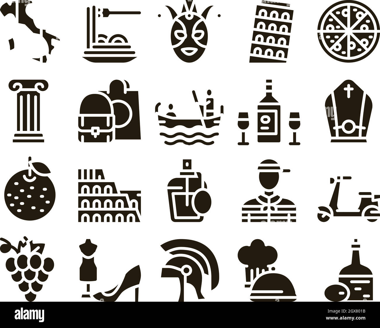 Vector set signs italian Stock Vector Images - Alamy