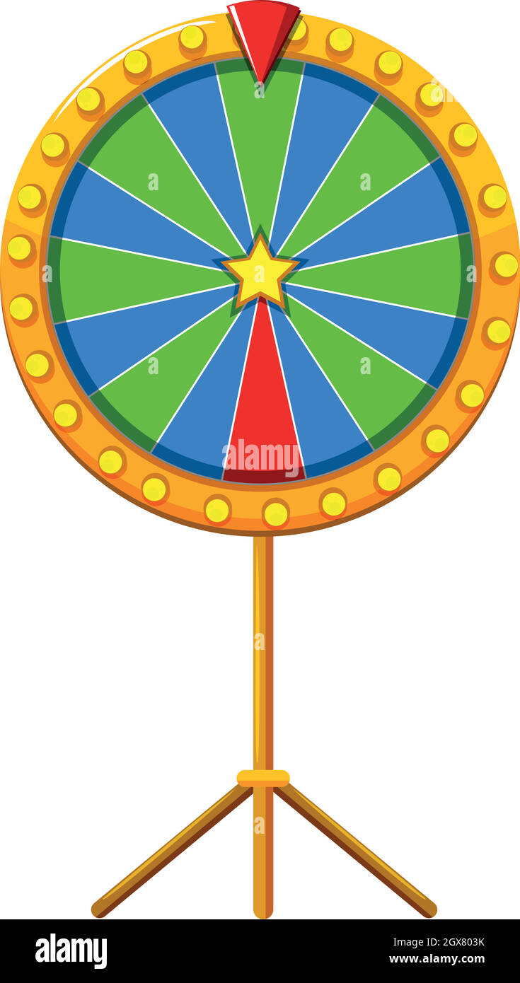 Lucky wheel with blue and green striped Stock Vector Image & Art - Alamy