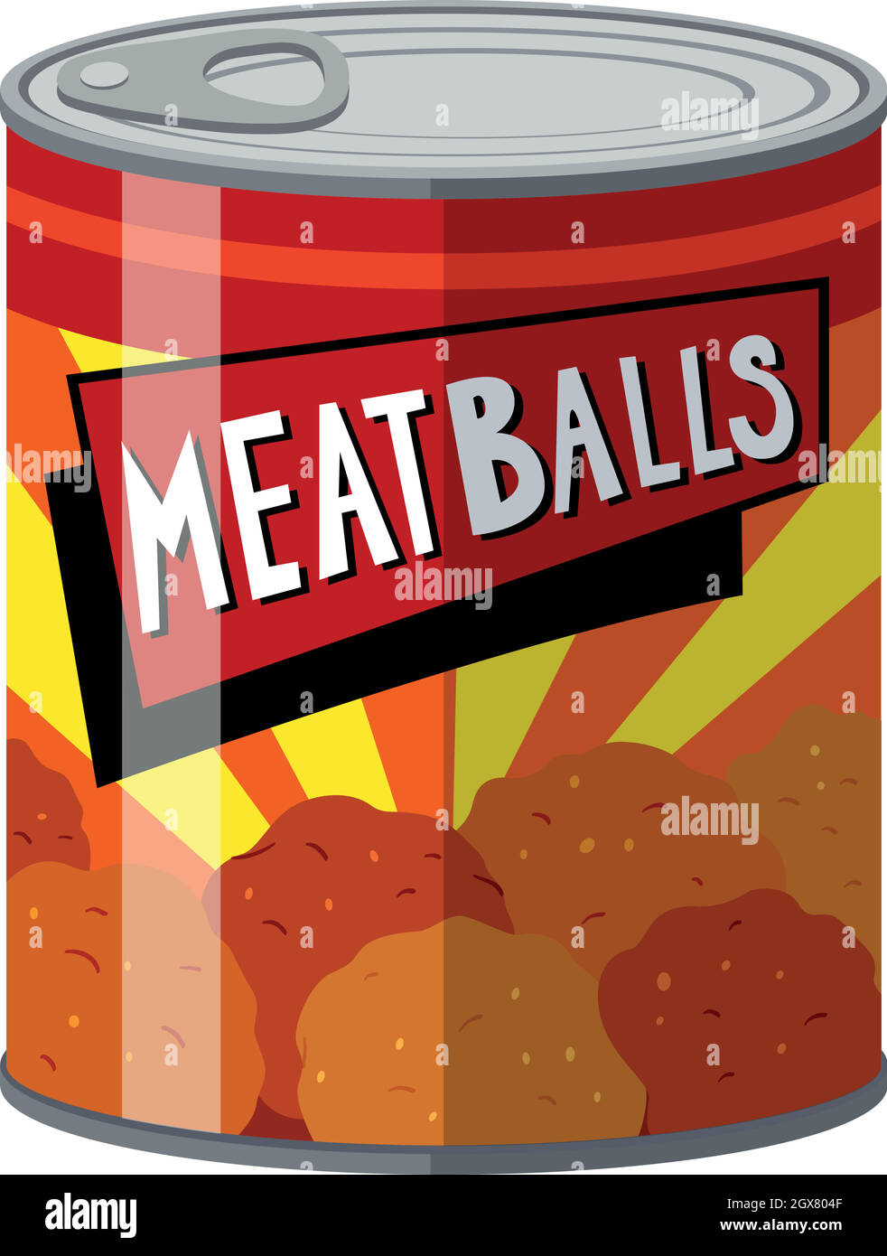 Meatballs in aluminum can Stock Vector Image & Art - Alamy