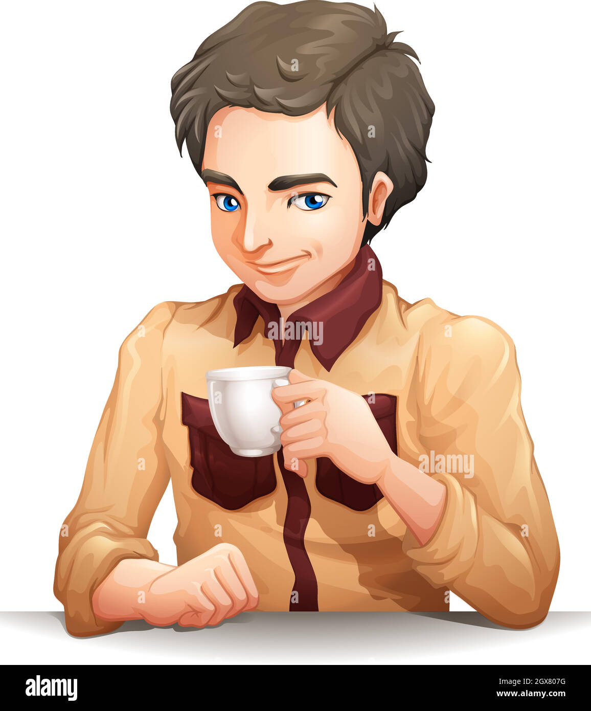Employee drink cup tea Cut Out Stock Images & Pictures - Alamy