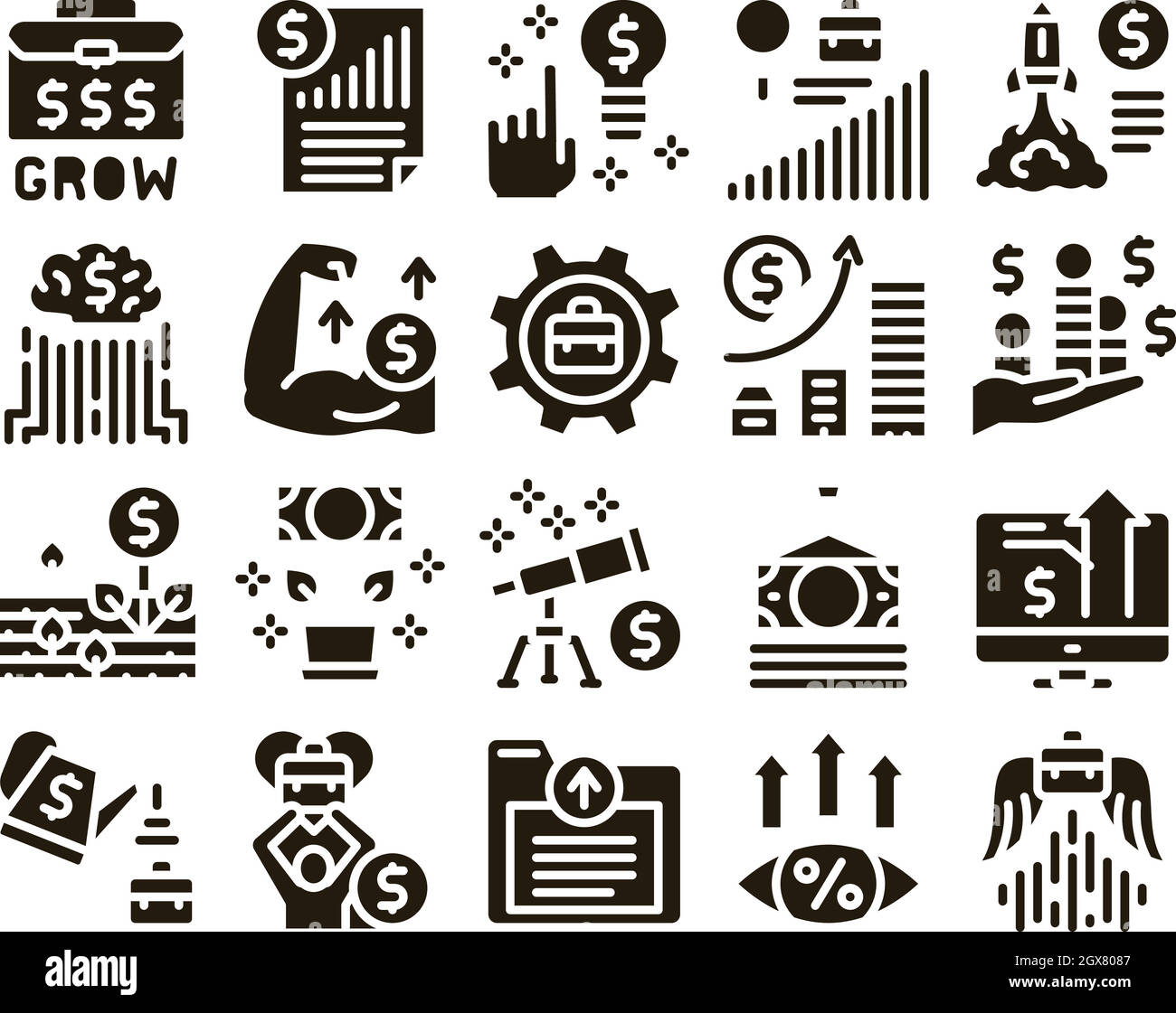 Growth vector icons hi-res stock photography and images - Alamy