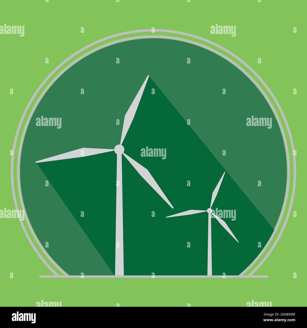 Wind energy logo. Green energy concept. Wind turbine flat design symbol ...