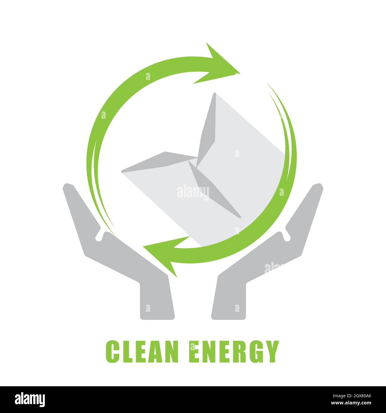 Wind energy logo. Green energy concept. Wind turbine flat design symbol ...