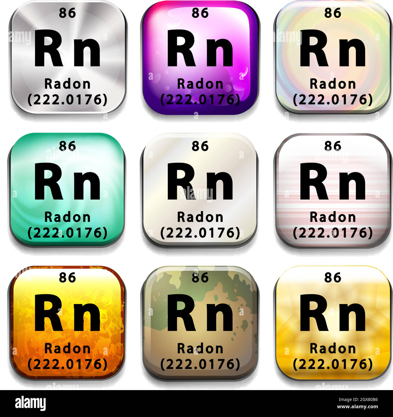 Radon 222 Stock Vector Images - Alamy