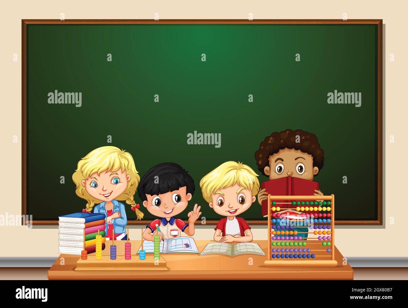 Student girl books in Stock Vector Images - Alamy