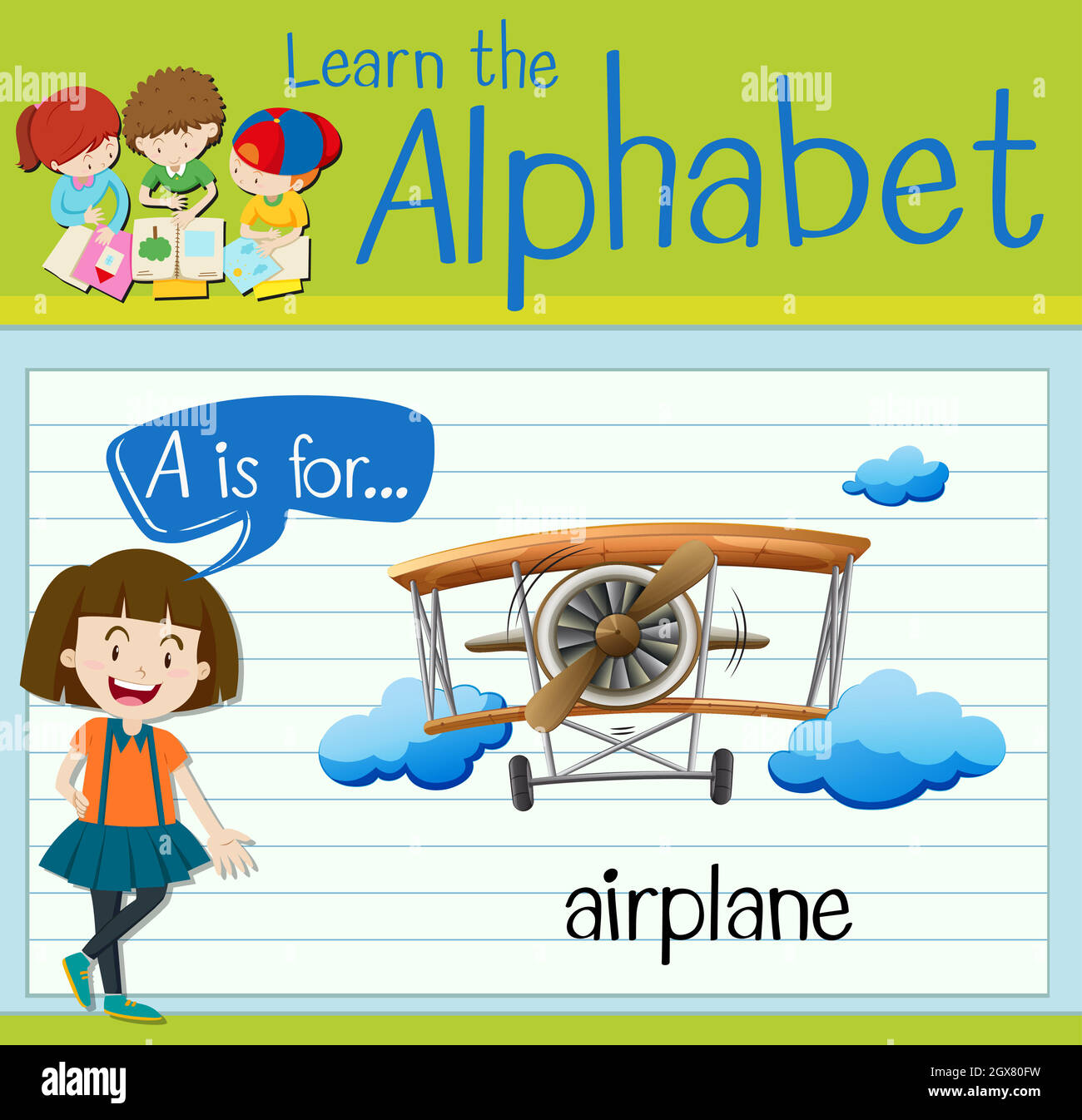 Airplane child Stock Vector Images - Alamy