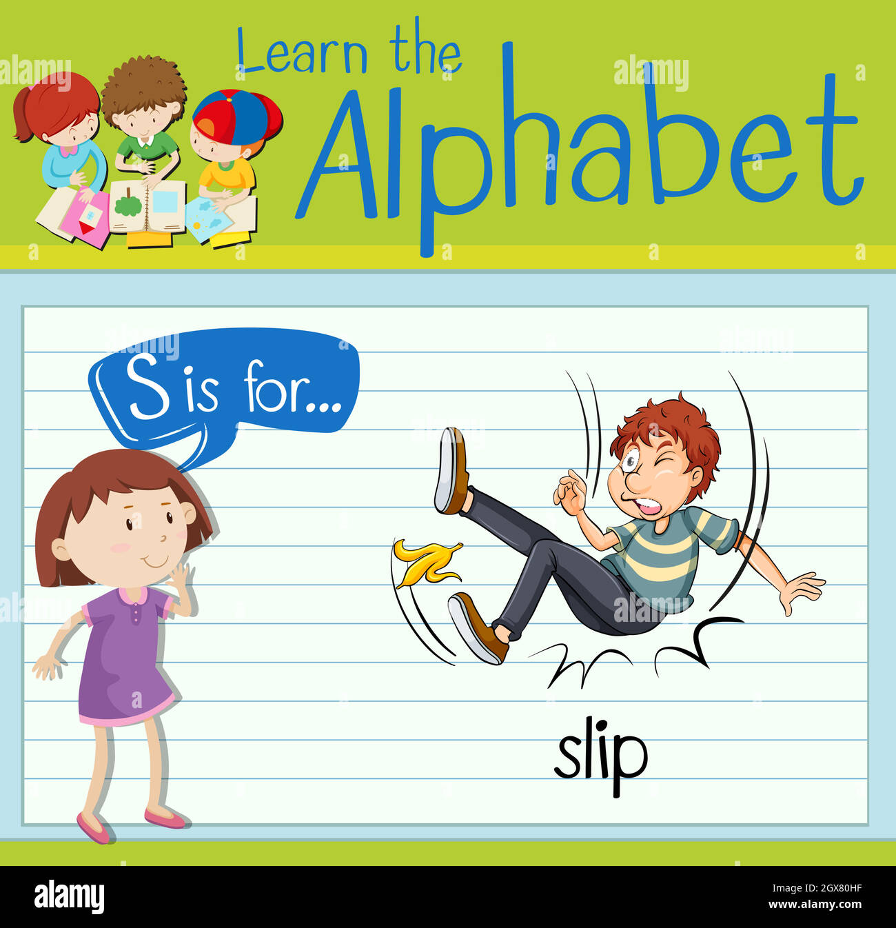 Flashcard letter S is for slip Stock Vector Image & Art - Alamy