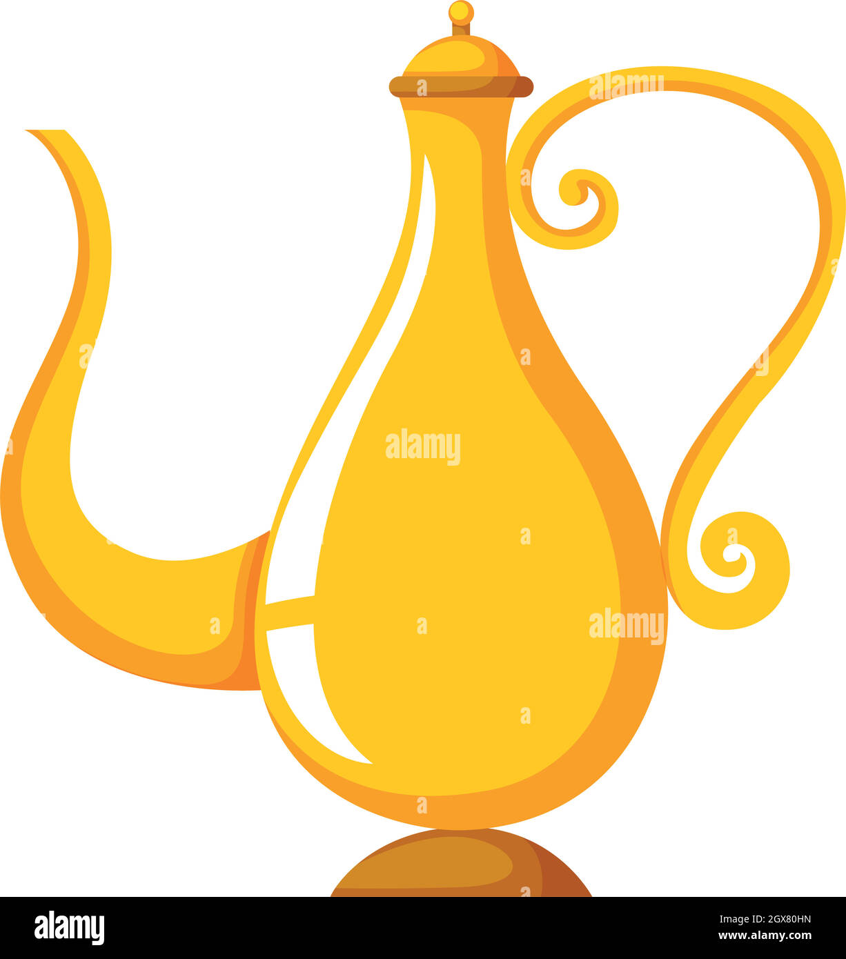 Golden lamp on white background Stock Vector Image & Art - Alamy