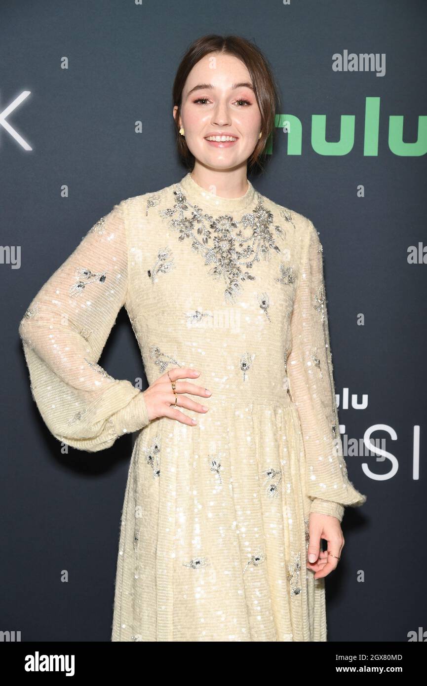 New York, USA. 04th Oct, 2021. Actress Kaitlyn Dever attends the Hulu ...