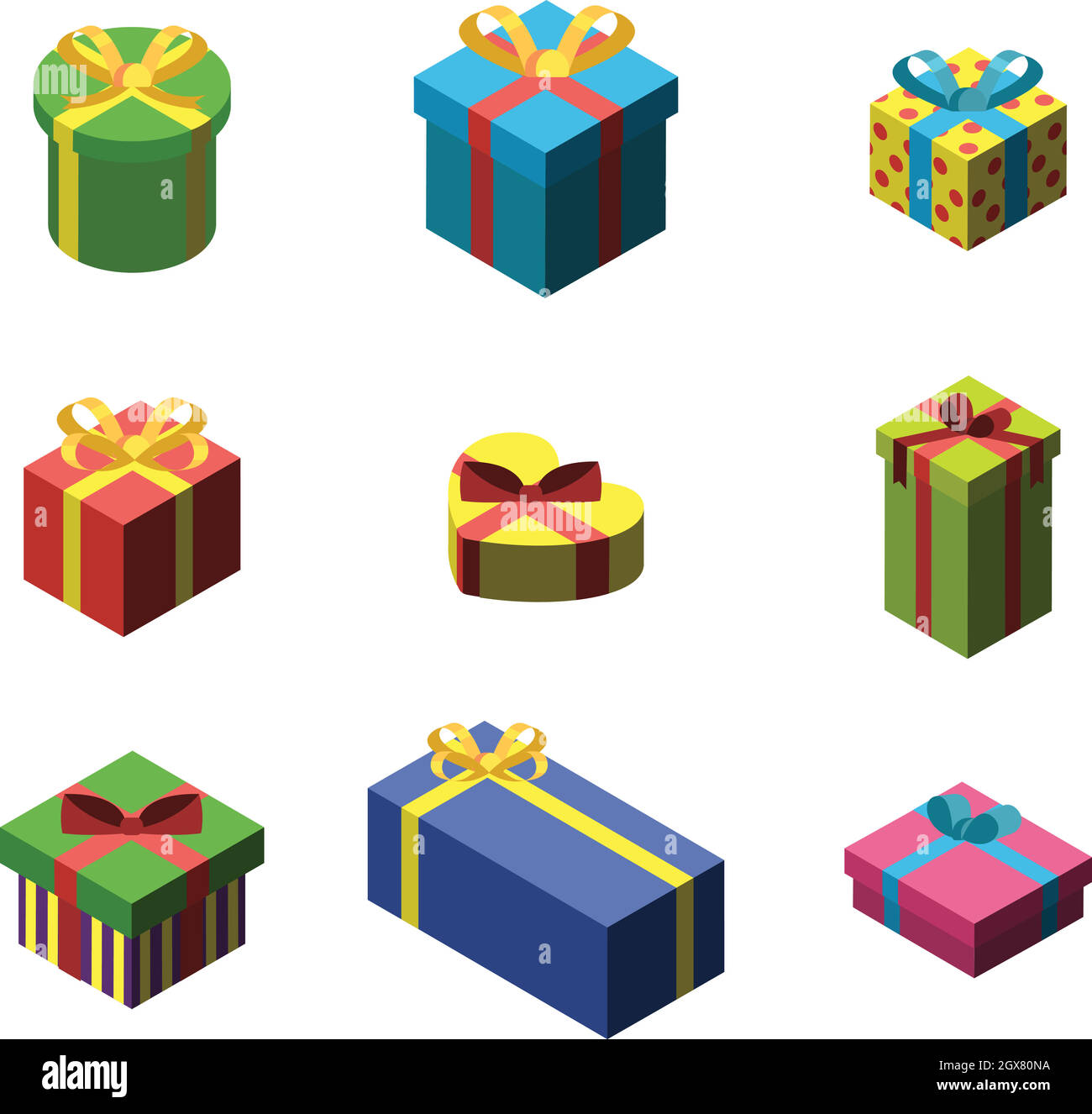Gift Box Different Size Collection Set Vector Stock Vector Image & Art ...