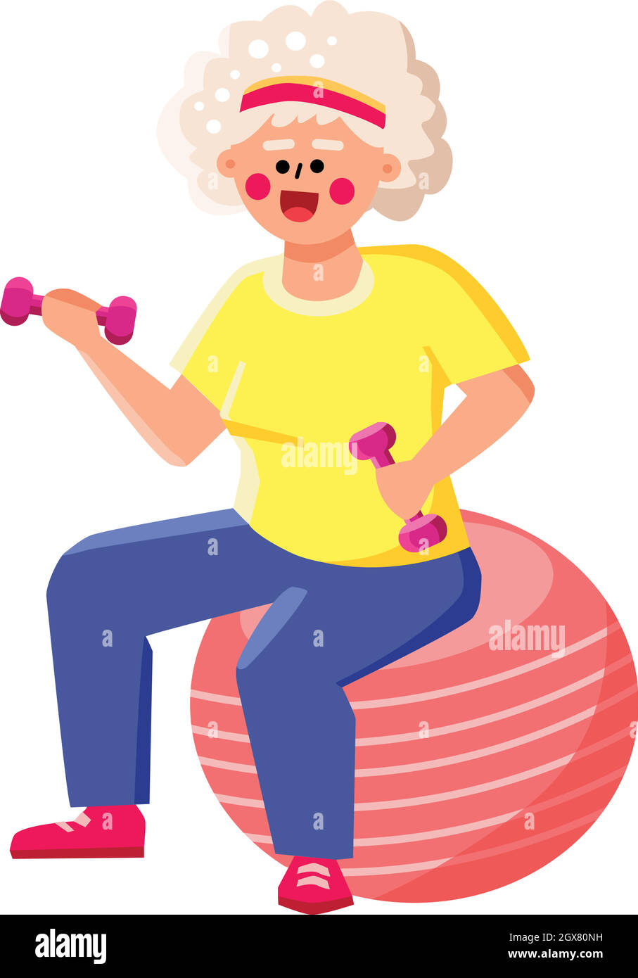Smiling woman on workout Stock Vector Images - Alamy