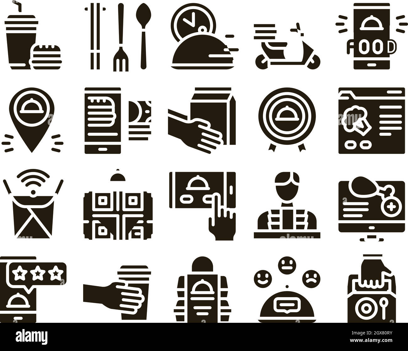 Food drink delivery app Stock Vector Images - Alamy