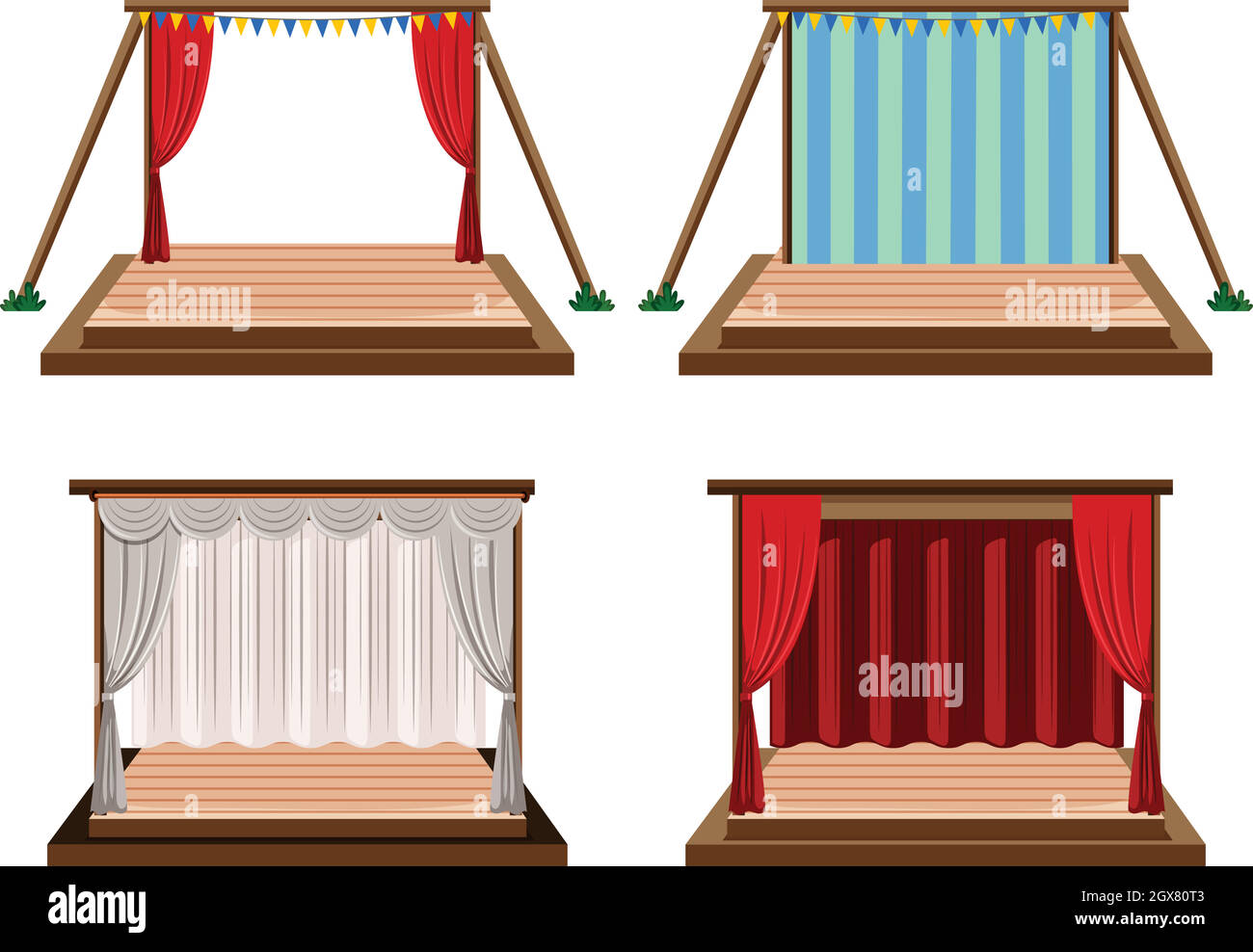 Concert stages Stock Vector Images - Alamy