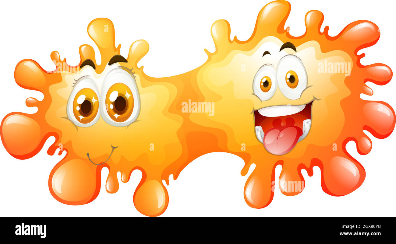 Orange splash with face Stock Vector Image & Art - Alamy