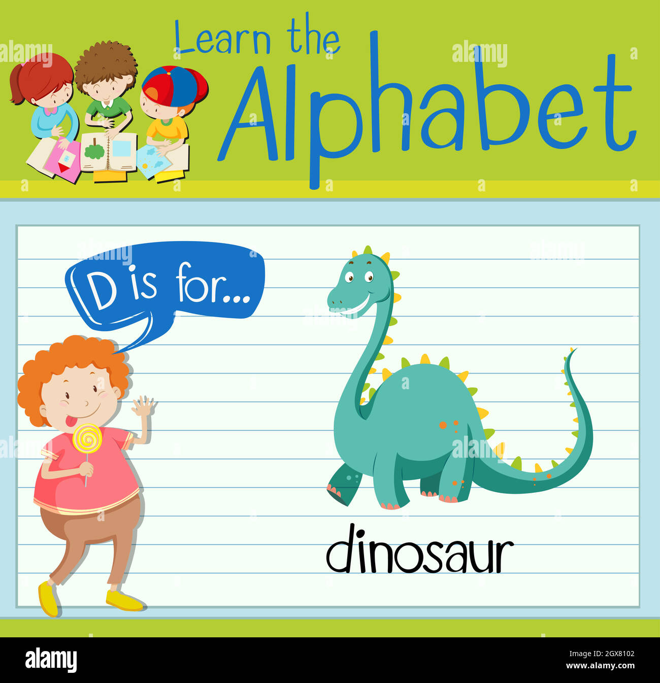 Flashcard letter D is for dinosaur Stock Vector Image & Art - Alamy