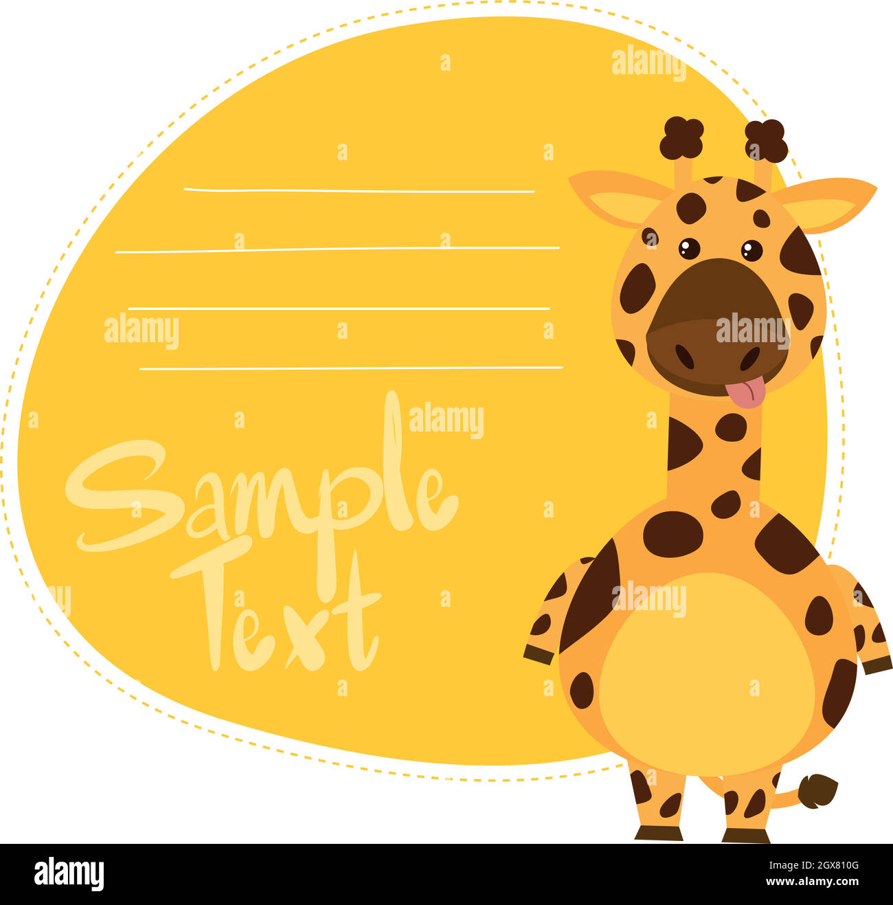 Cartoon giraffe note template Stock Vector Image & Art - Alamy