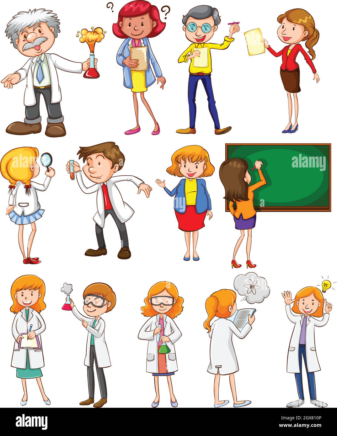 Scientists man woman in Stock Vector Images - Alamy