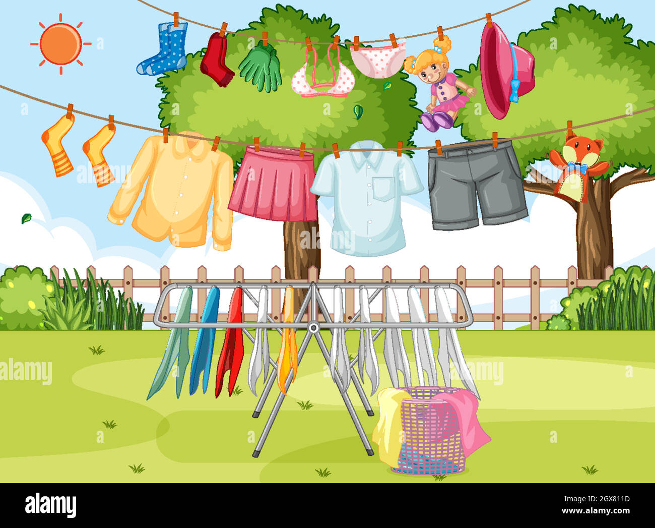 Sock drying Stock Vector Images - Alamy