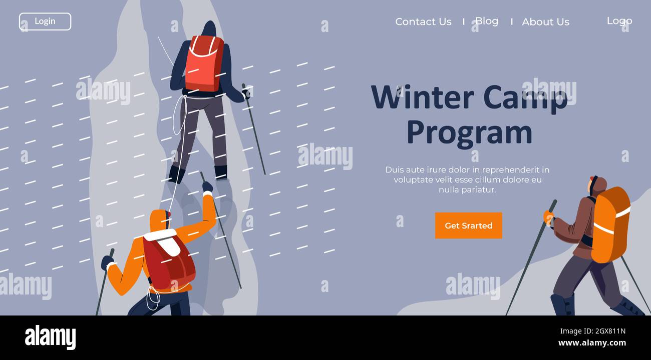 Winter camping program, courses for beginners Stock Vector Image & Art ...