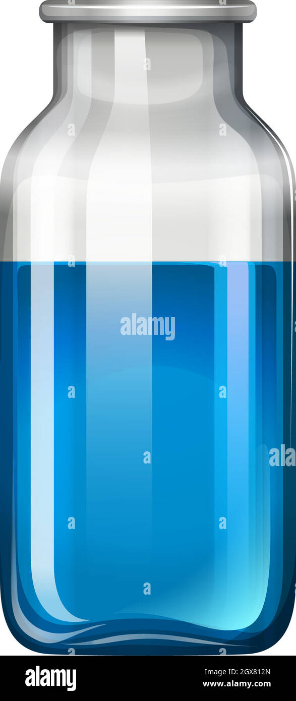 Transparent plastic bottle blue Stock Vector Images - Alamy