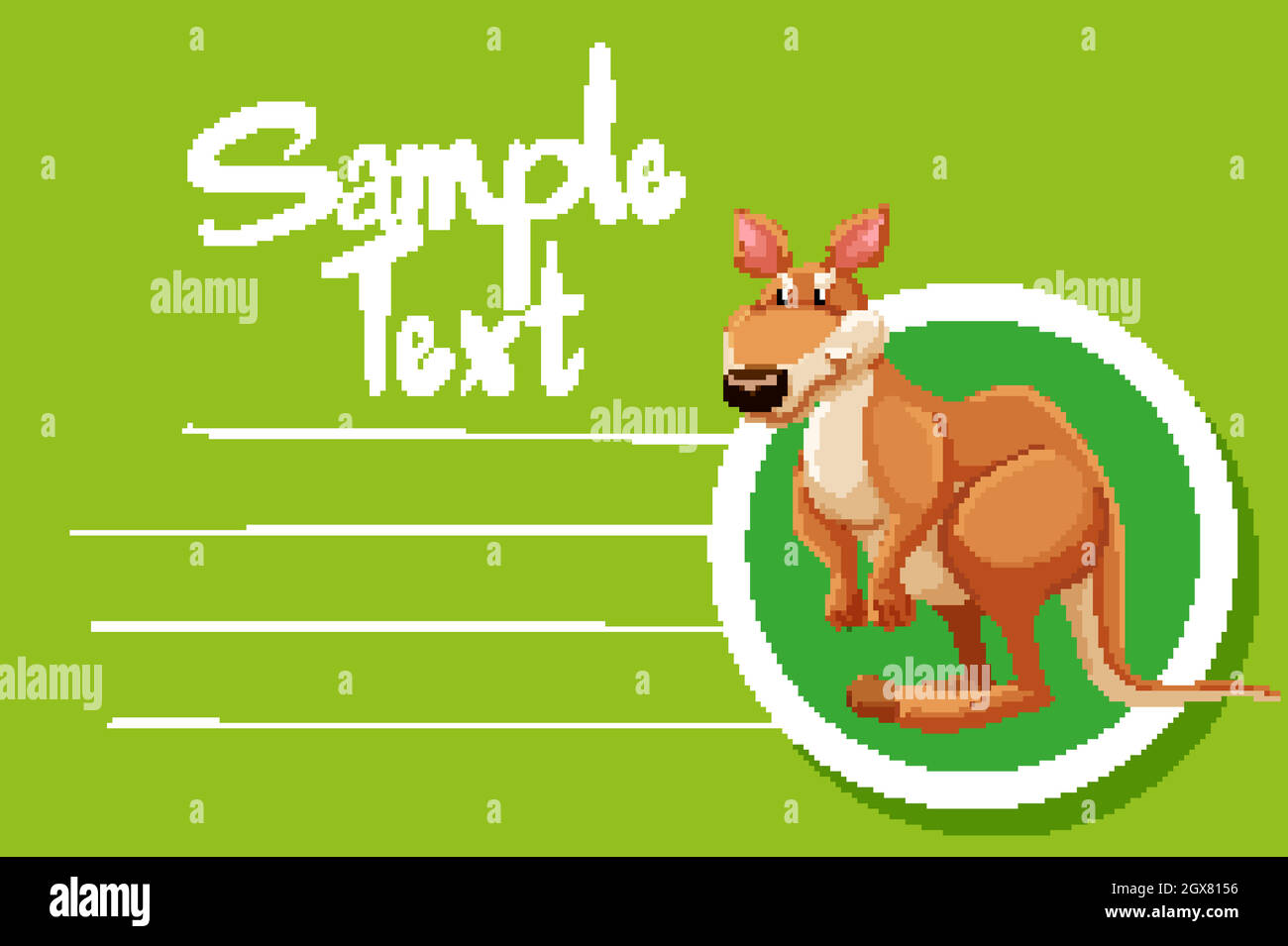 Card template with kangaroo Stock Vector Image & Art - Alamy
