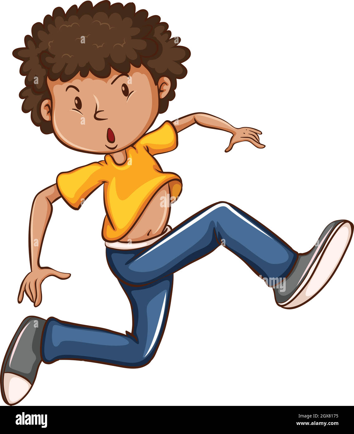 A simple coloured drawing of a boy dancing Stock Vector Image & Art - Alamy