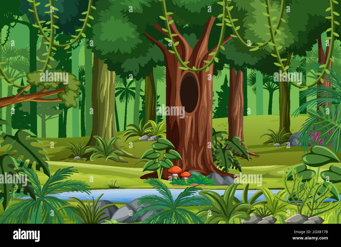 Liana cartoon hi-res stock photography and images - Alamy