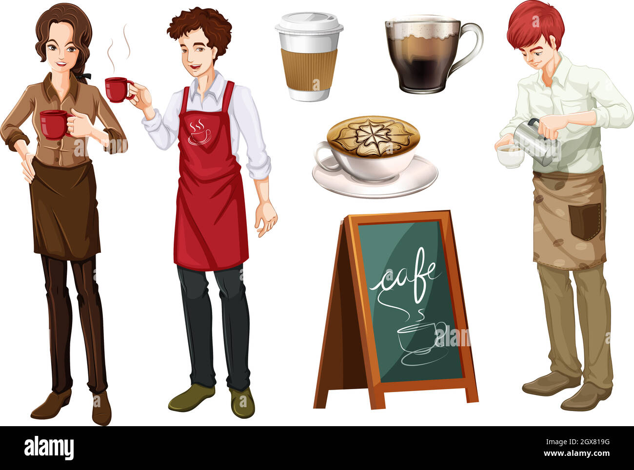 Work cafe Stock Vector Images - Alamy