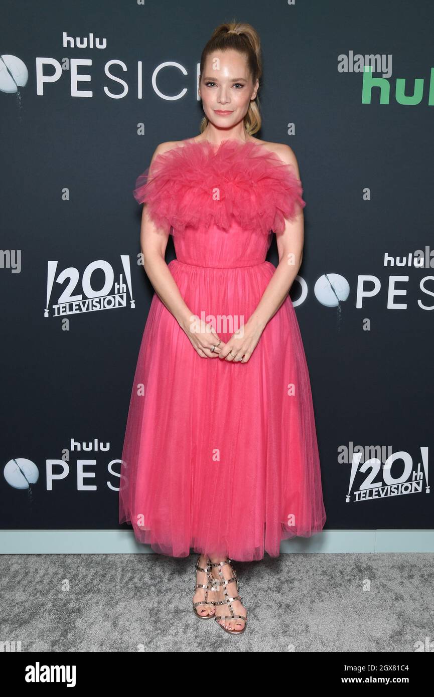 New York, USA. 04th Oct, 2021. Actress Caitlin Mehner attends the Hulu ...