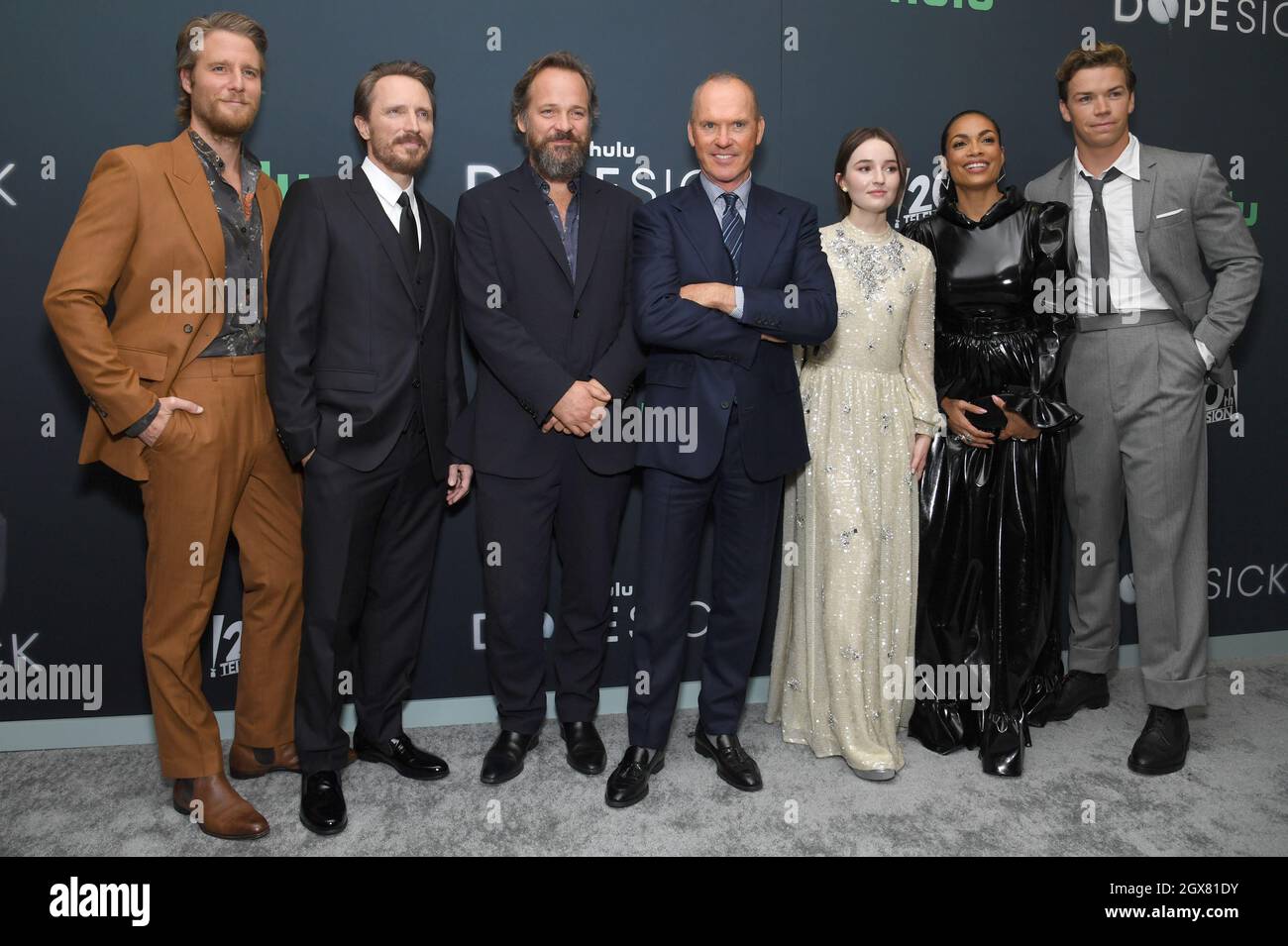 New York, USA. 04th Oct, 2021. (L-R) Cast members, from left, Jake ...