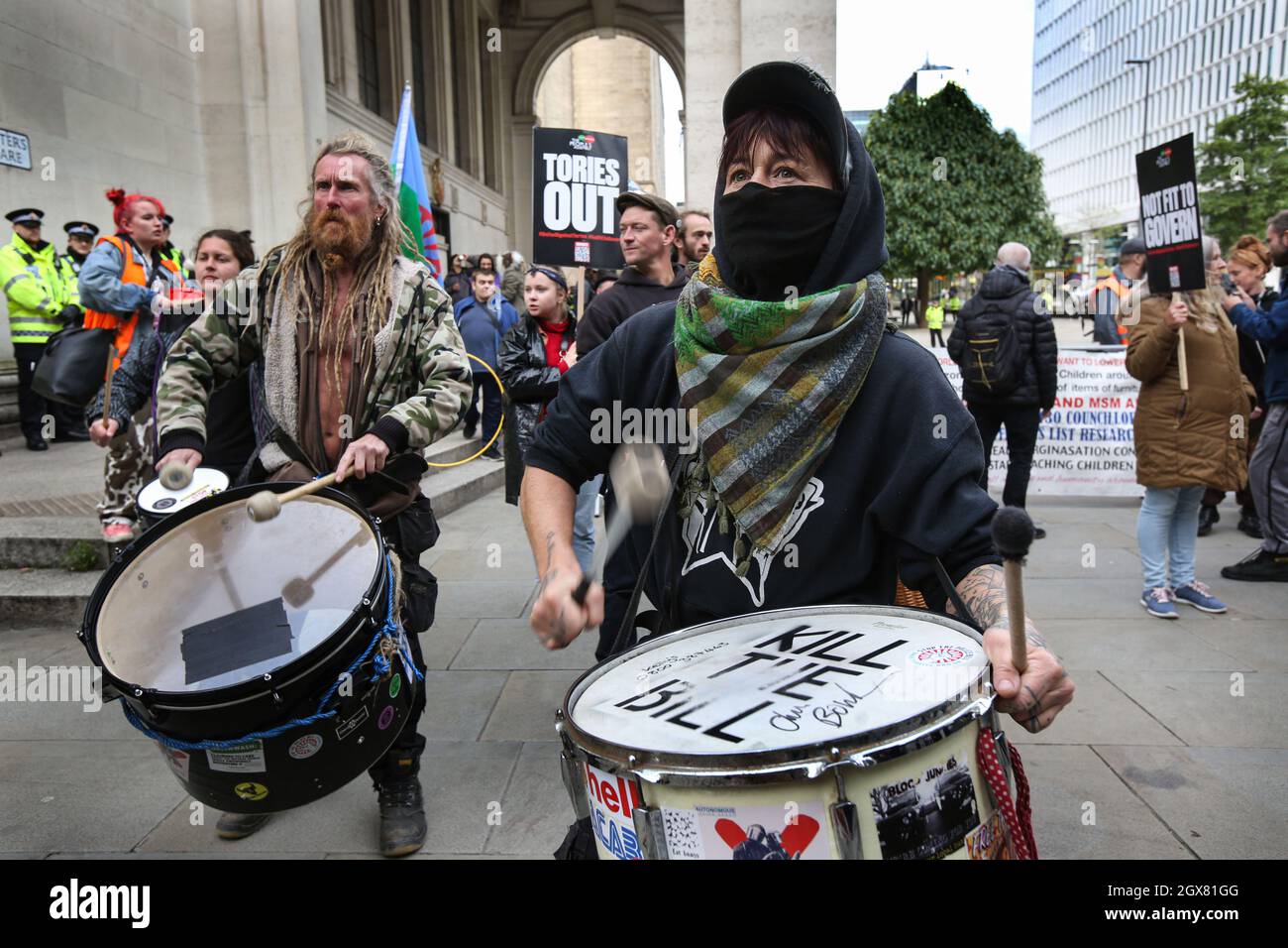 Conservative manchester protest 2021 hi-res stock photography and ...