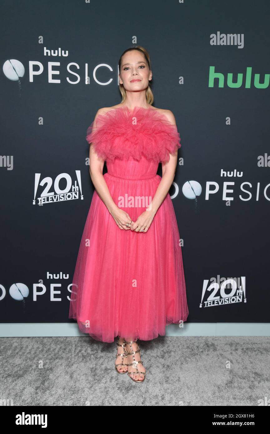 New York, USA. 04th Oct, 2021. Actress Caitlin Mehner attends the Hulu ...